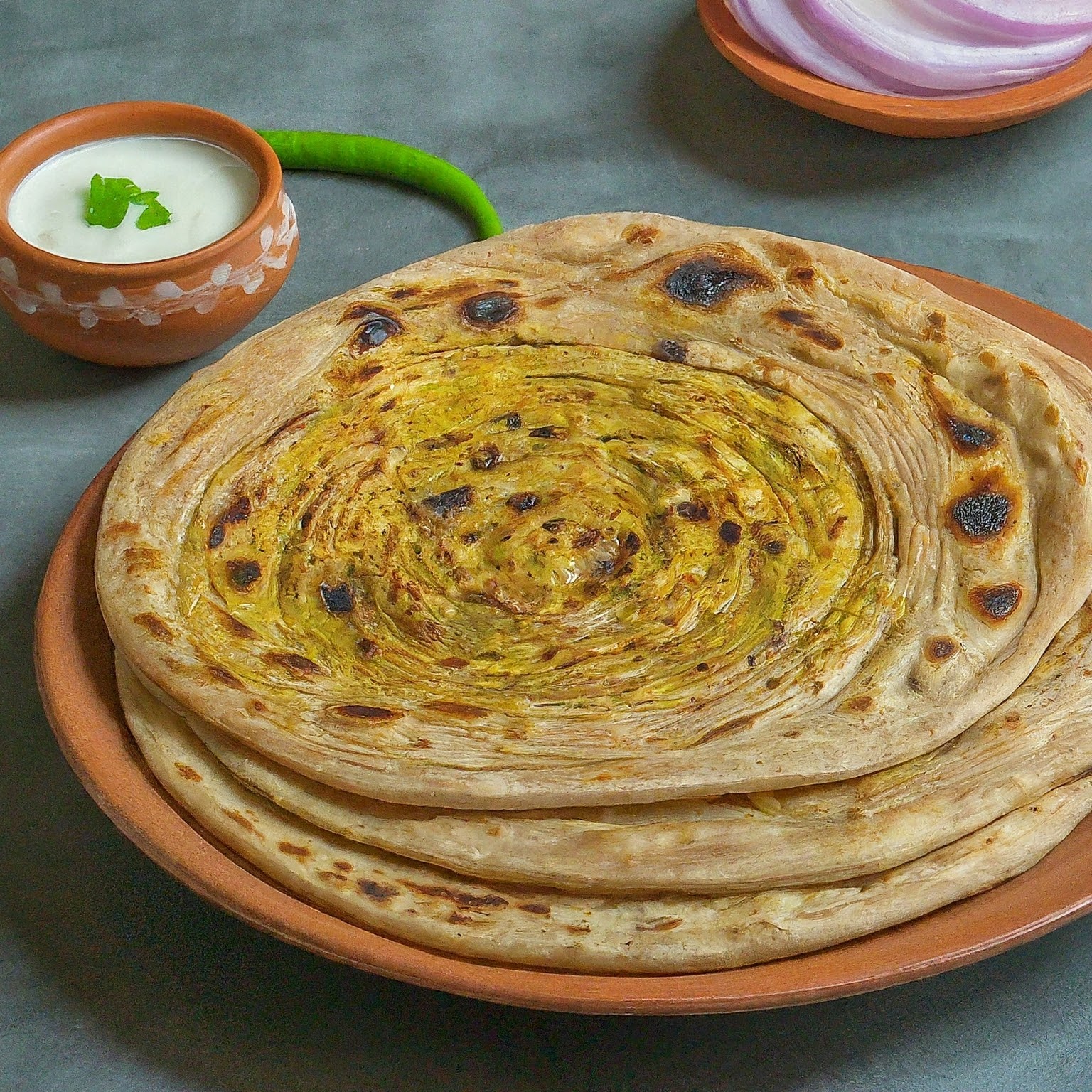 Flaky Layered Lachcha Paratha Recipe - National Dishes of the World